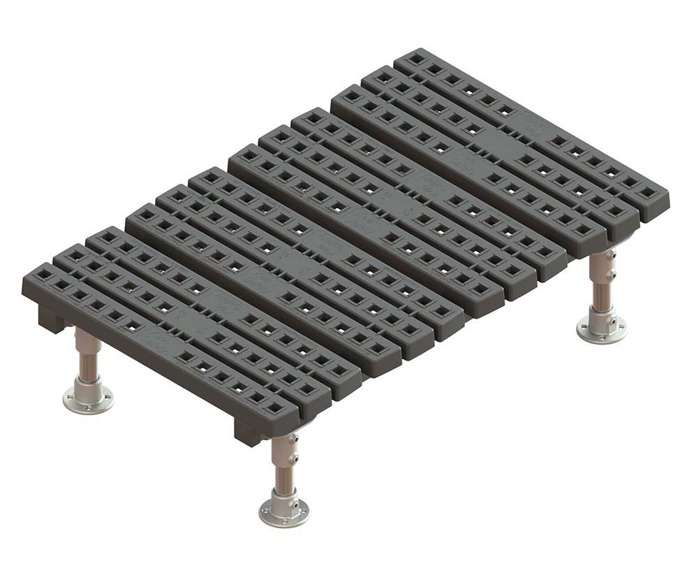 Mini step-over platform - Fixed, 200x713mm clearance - Simplified Safety