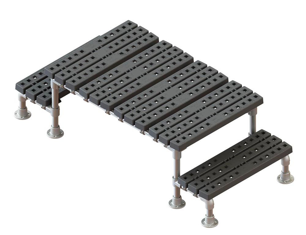 Mini step-over platform - Fixed, 400x713mm clearance - Simplified Safety