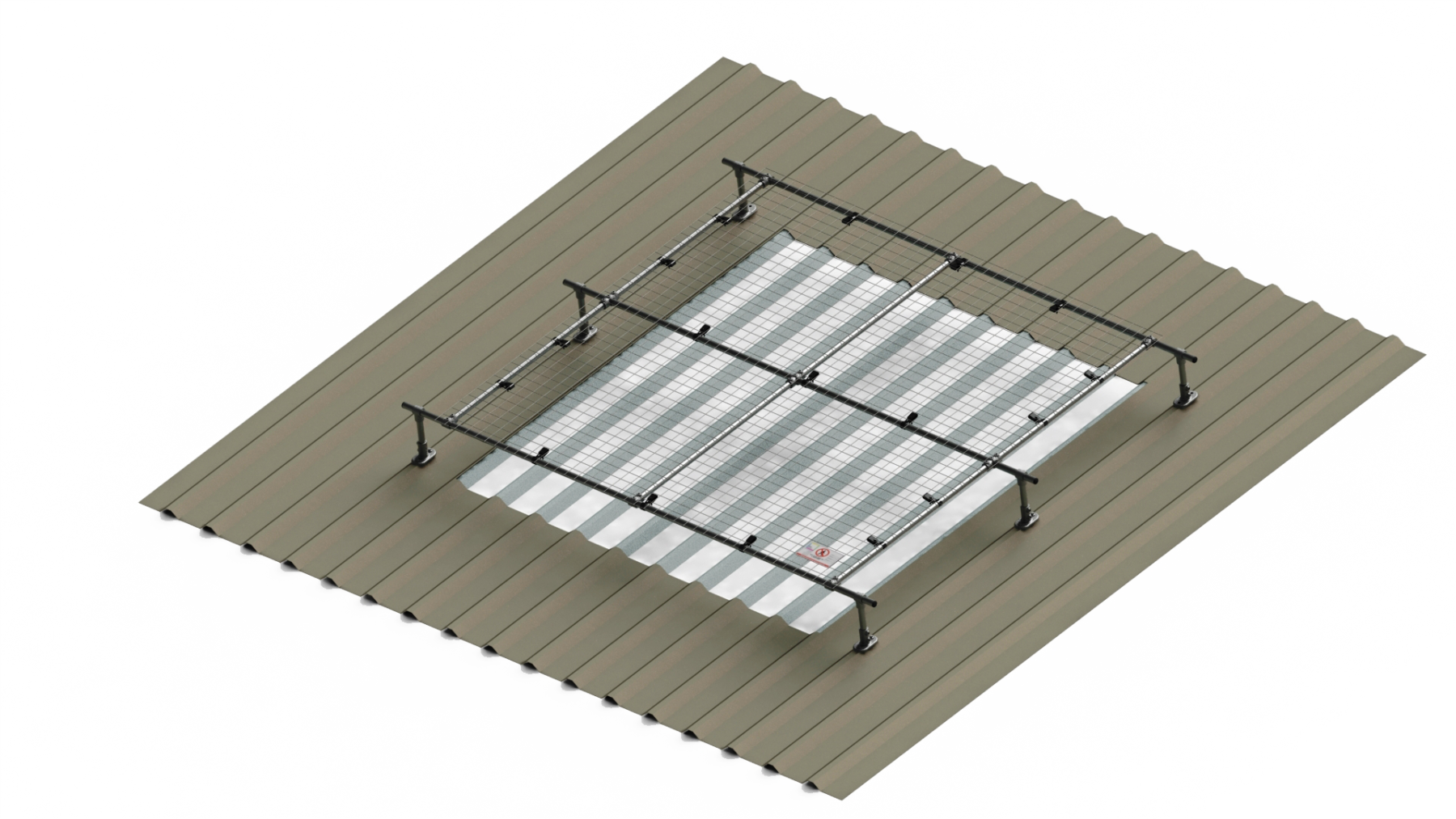 2m Wide Raised Light Cover with Extensions - Simplified Safety