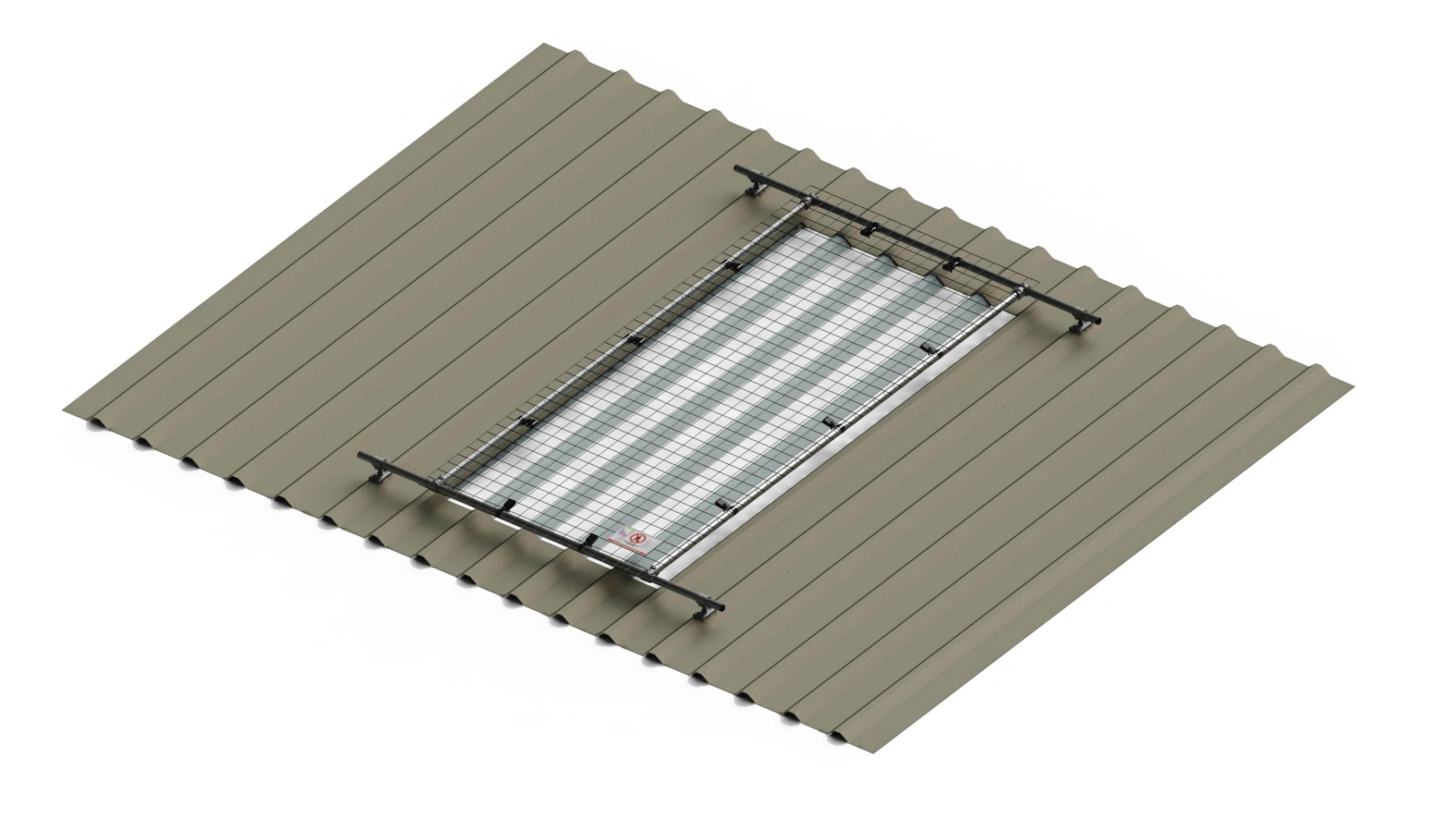 1m wide standard light cover (with extension options) - Skylight fall ...