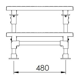 Mini step-over platform - Fixed, 400x463mm clearance - Simplified Safety