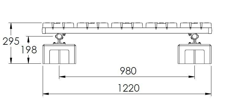 Freestanding Mini Step-Over 200x490mm - Simplified Safety