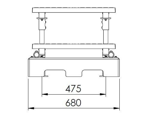 Freestanding | Mini step-over | 400x420mm - Simplified Safety