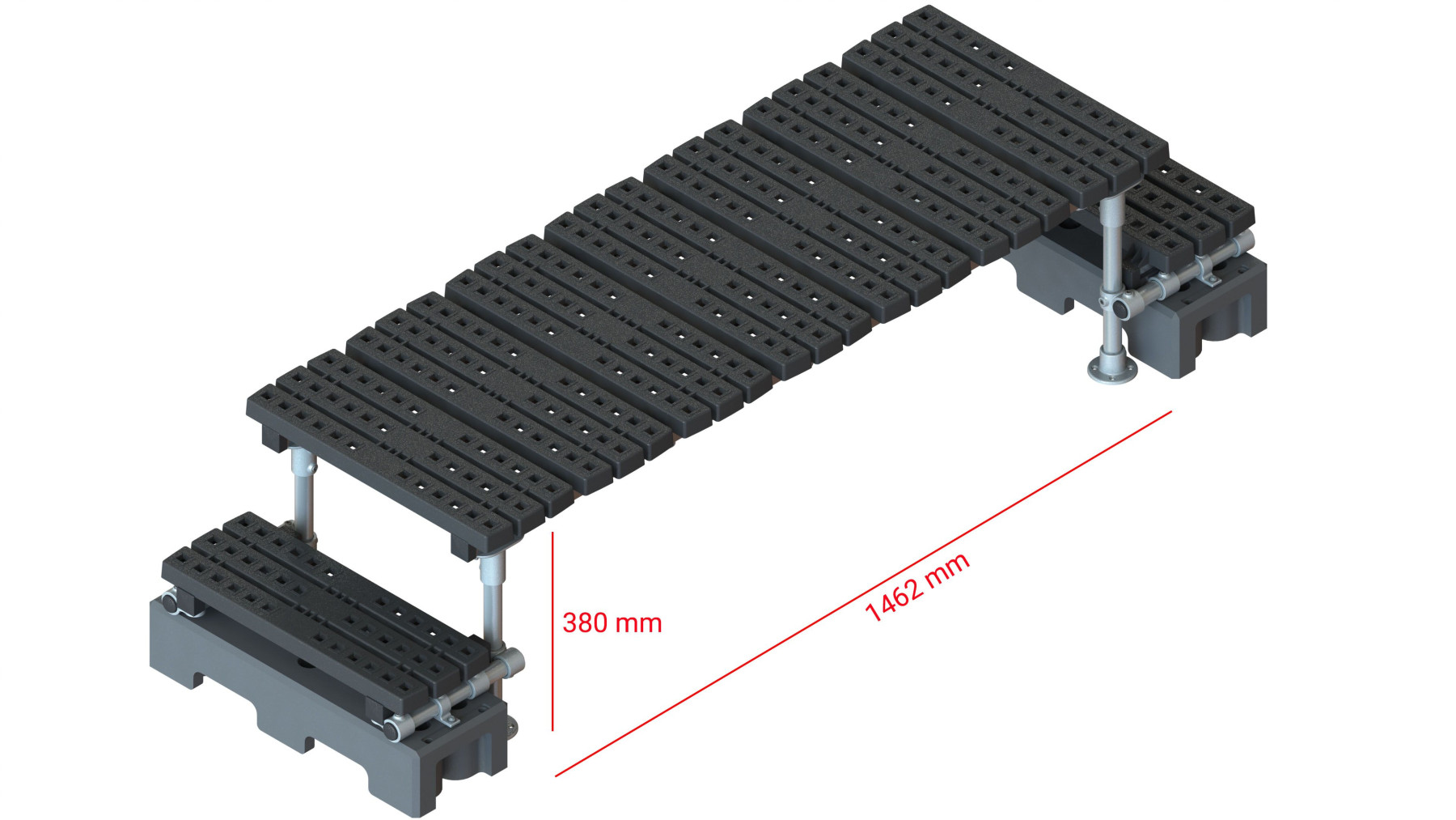Stand-Alone Mini Step-Over | 380x1462mm - Simplified Safety