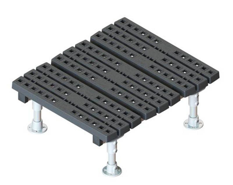 Mini step-over platform - Fixed, 200x463mm clearance - Simplified Safety