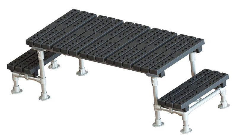 Mini step-over platform - Fixed, 400x963mm clearance - Simplified Safety