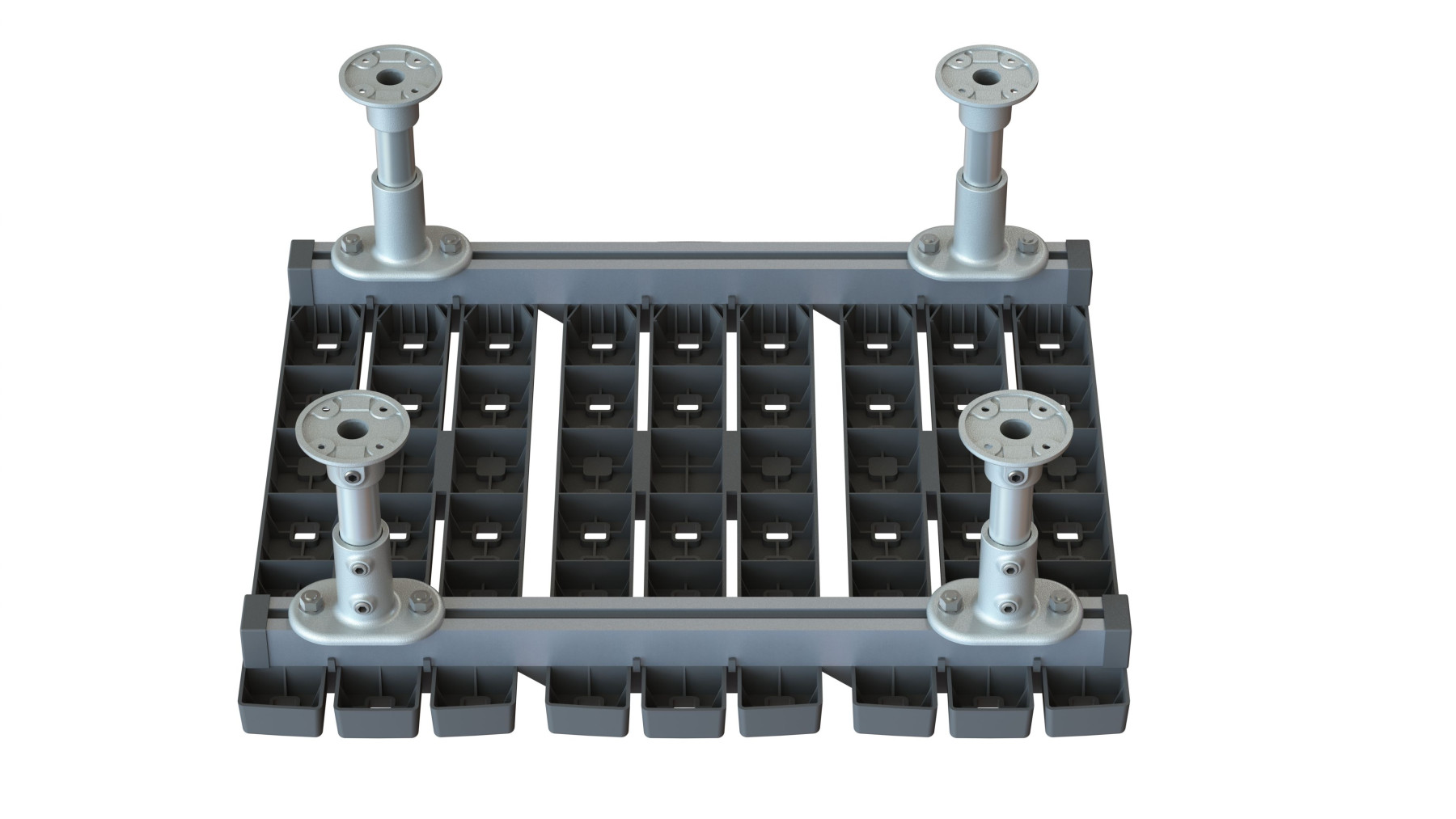 Mini step-over platform - Fixed, 200x463mm clearance - Simplified Safety