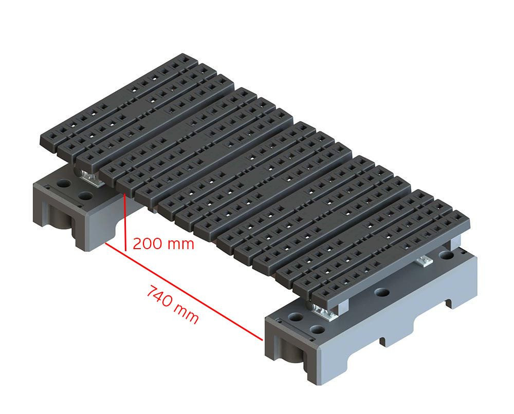 Freestanding Mini Step-Over 200x490mm - Simplified Safety