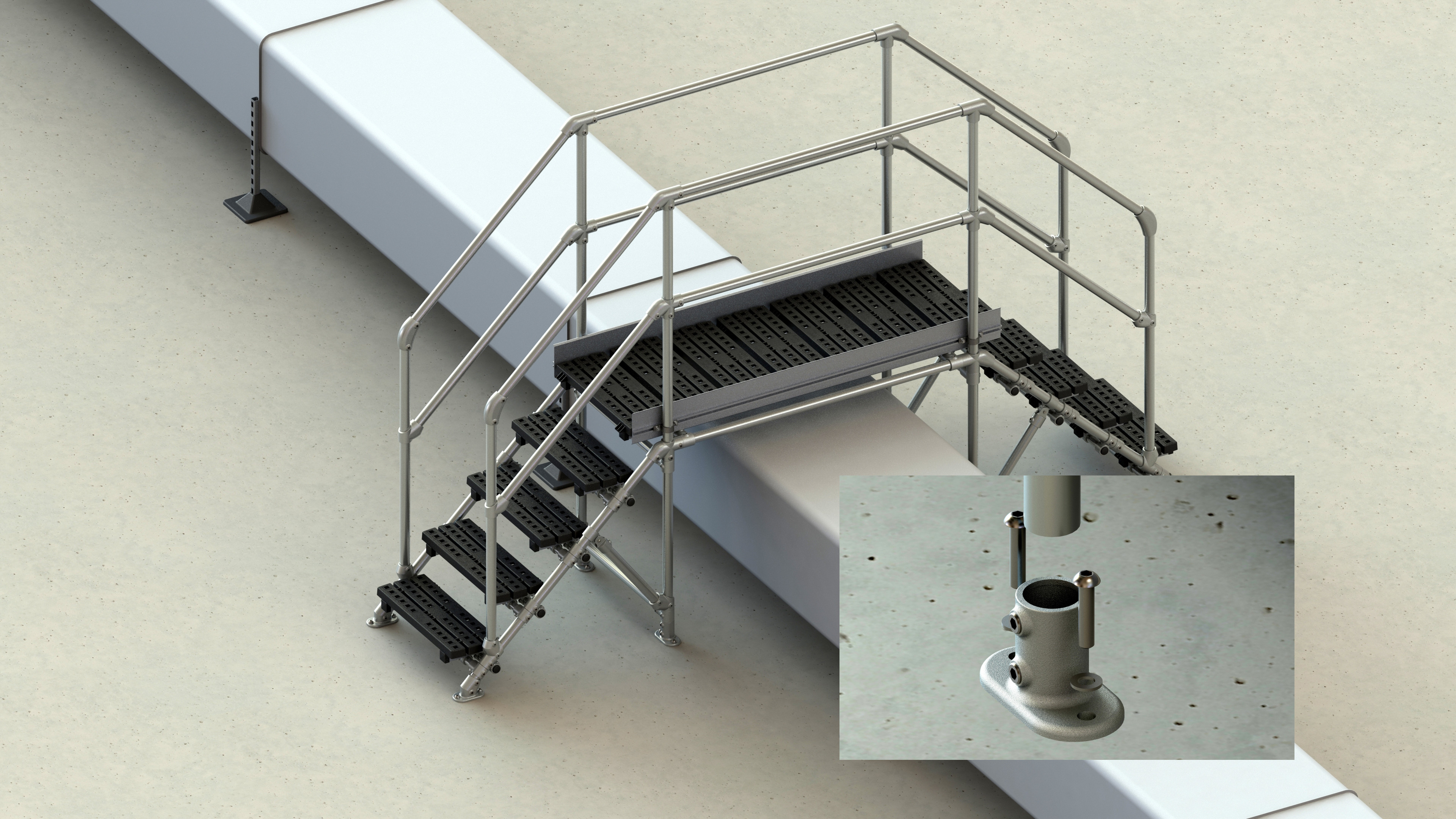 1.4m Concrete Roof Step Over - Simplified Safety