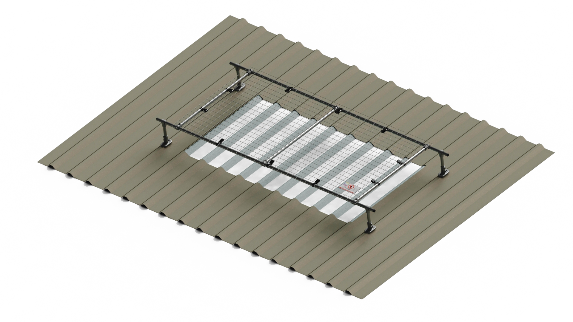 2m Wide Raised Light Cover with Extensions - Simplified Safety