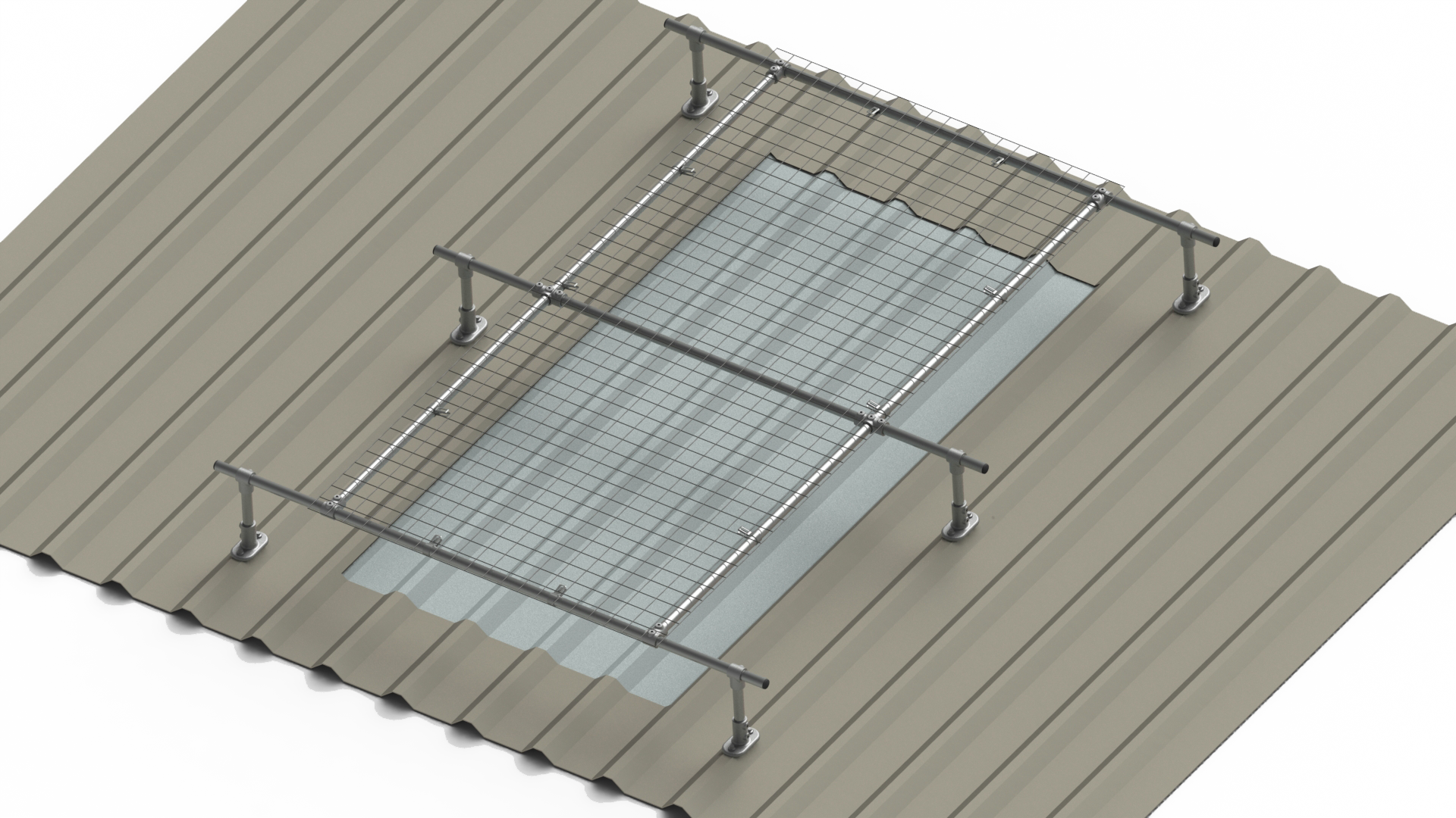1m Wide Raised Light Cover with Extensions - Simplified Safety