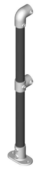 Guardrail End Post with Base - Simplified Safety