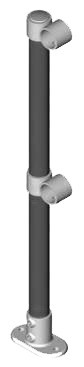 Preassembled Guardrail Offset Post with Base - Simplified Safety