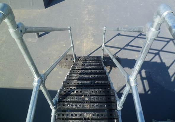 Custom stepover roof platforms - Simplified Safety