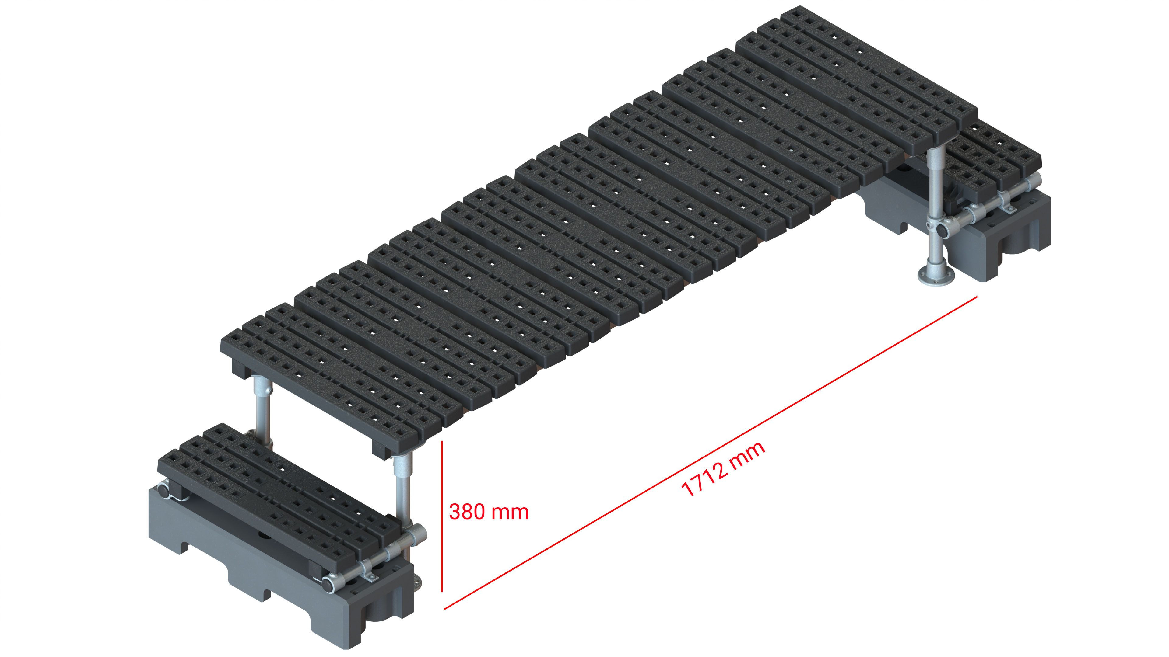 Mini Step-Over | Freestanding | 380x1712mm - Simplified Safety