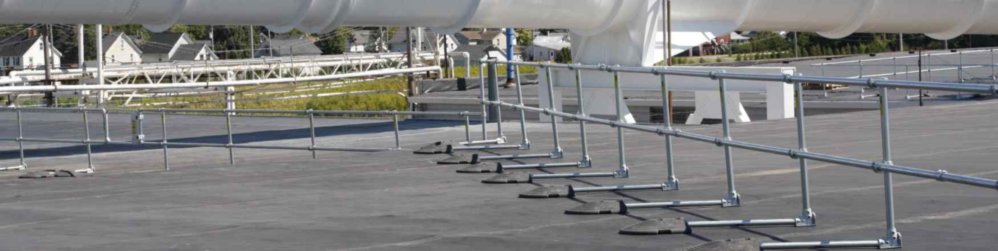 KeeGuard free standing handrail for flat roofs - Simplified Safety