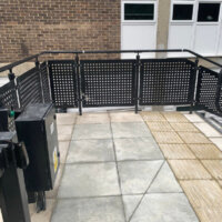 Handrail system with perforated panels - Simplified Safety