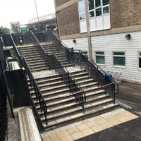 Handrail system with perforated panels - Simplified Safety