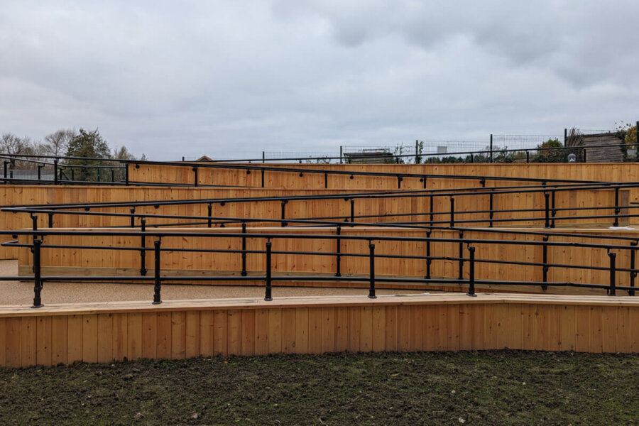 Complex DDA handrail system installed for a care home - Simplified Safety