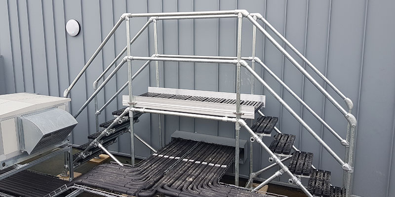 Off the shelf step over platforms - Simplified Safety