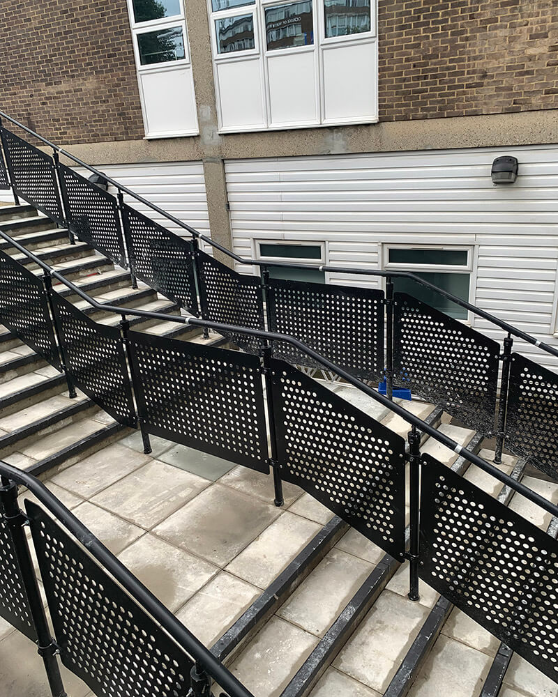 Interior Industrial Pipe Handrail Simplified Building