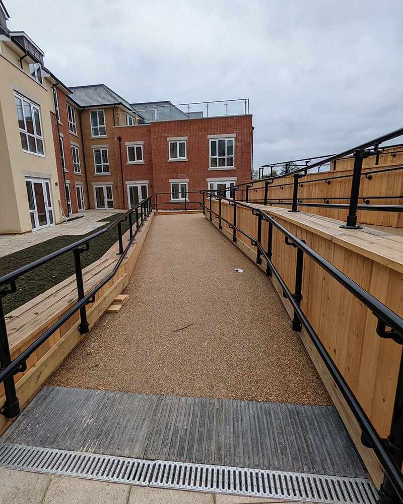 Complex DDA handrail system installed for a care home - Simplified Safety
