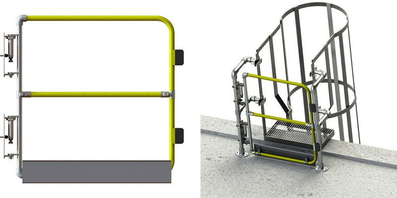 Tall safety gates for fixed ladders and roof access - Simplified Safety